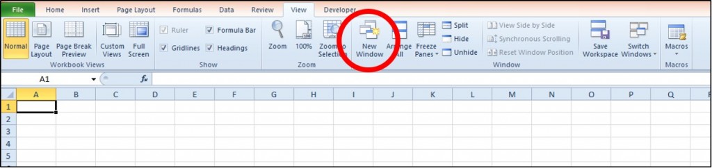 View Two Excel Worksheets Side by side