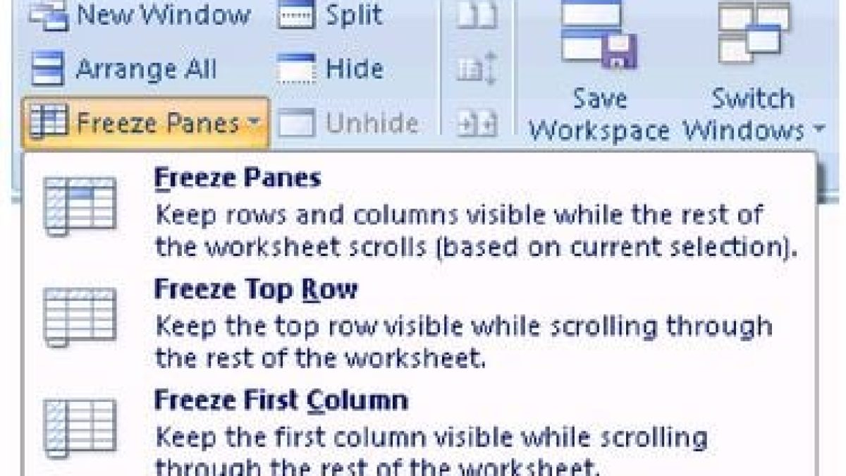 Excel Freeze Panes To Lock Rows And Columns